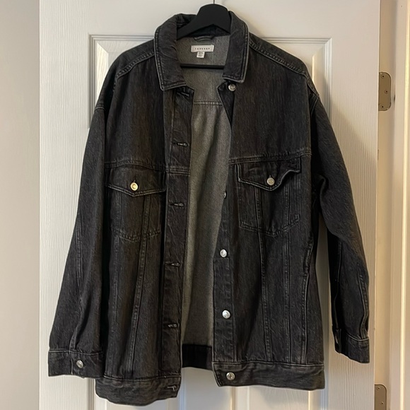 Topshop | Jackets & Coats | Topshop Black Denim Jacket | Poshmark
